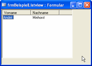 Das ListView-Steuerelement - Access im Unternehmen