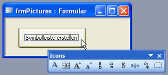 Symbolleiste mit benutzerdefinierten Icons - Access im Unternehmen