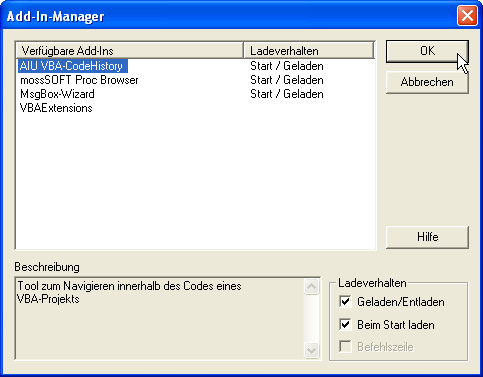 Erweitern des VBA-Editors - Access im Unternehmen